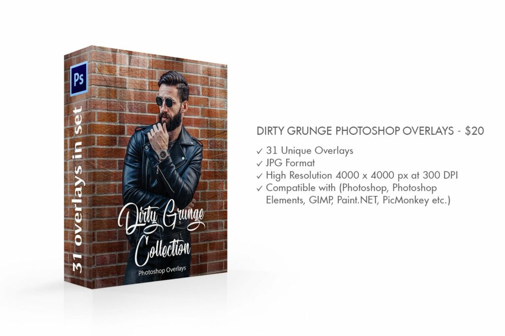 Dirty Grunge Photoshop Overlays – MasterBundles