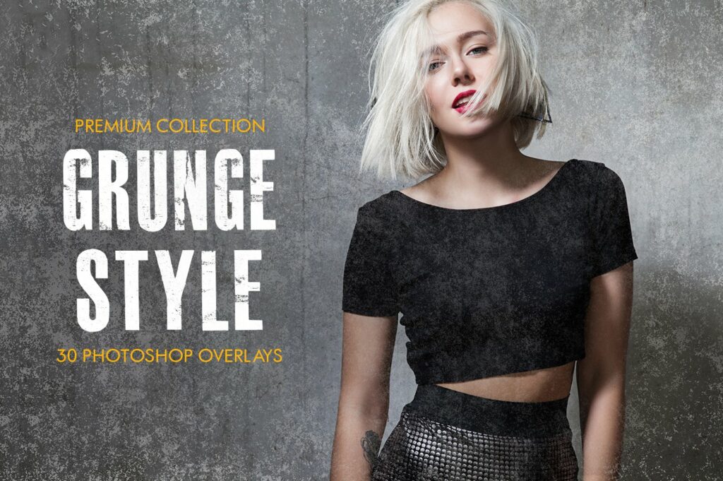 Grunge Style Photoshop Overlays – MasterBundles