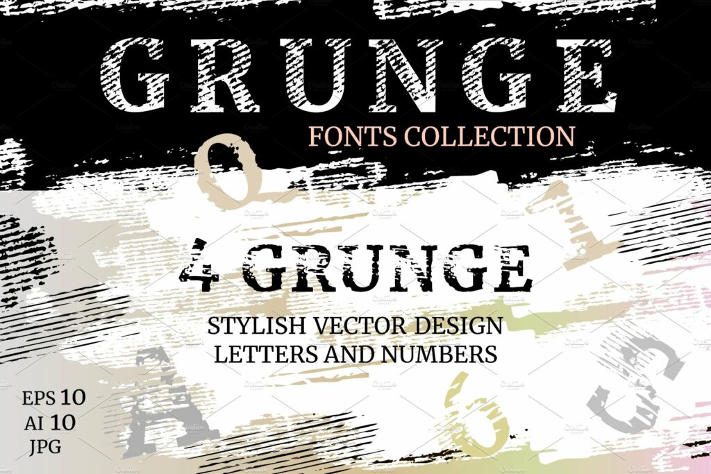 Grunge fonts collection. – MasterBundles