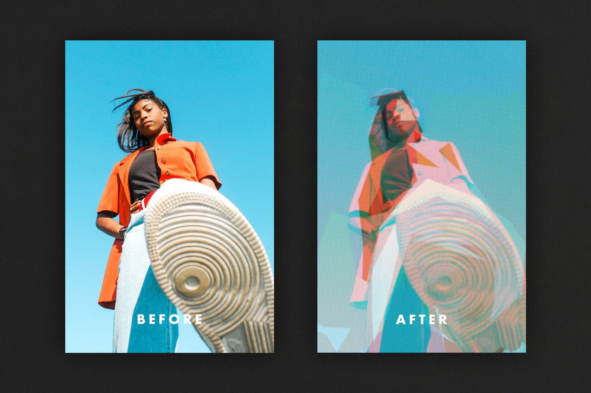 Halftone Polygon Poster Effect – MasterBundles