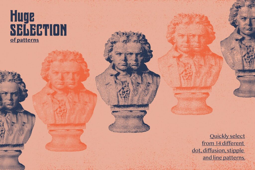 Halftone Zine Machine PSD + Action – MasterBundles