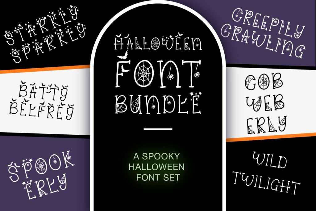 6 Spooky Halloween Fonts Bundle Set – MasterBundles