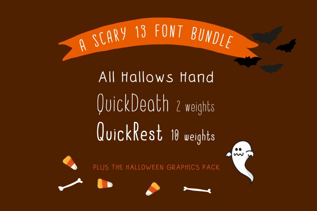 Halloween Font Bundle+FREE Graphics – MasterBundles