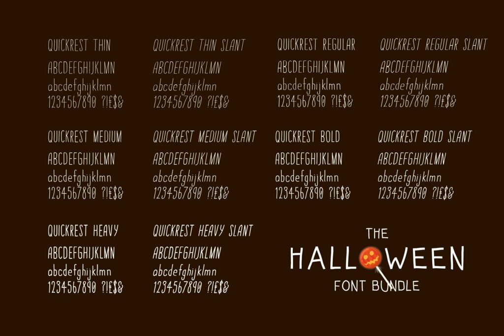 Halloween Font Bundle+FREE Graphics – MasterBundles