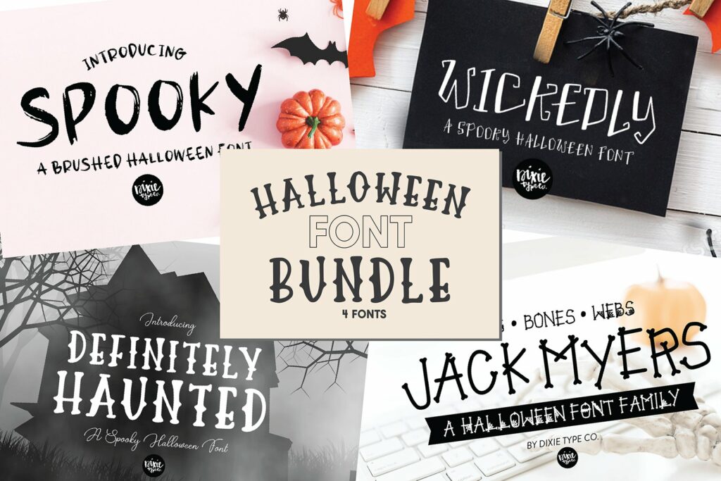 Halloween Font Bundle - .OTF Fonts – MasterBundles