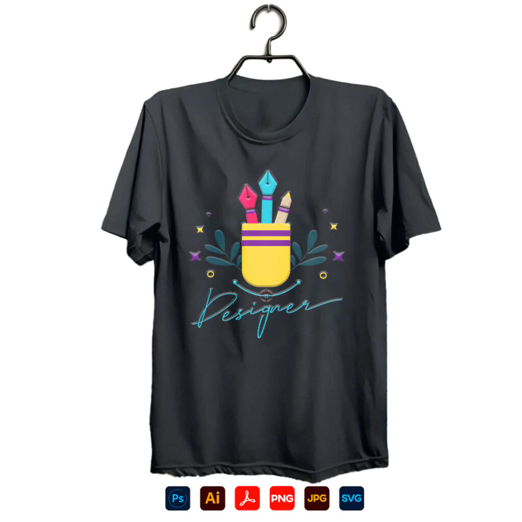 Designer Pixel T-Shirt Design - MasterBundles