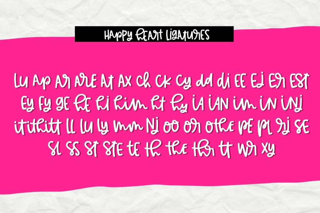 Happy Heart Handwritten Font – MasterBundles