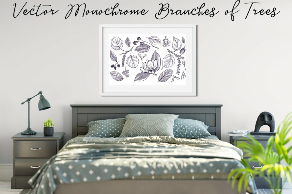 Vector Monochrome Branches of Trees – MasterBundles