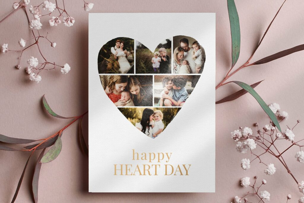 Heart Shaped Collage with watercolor – MasterBundles