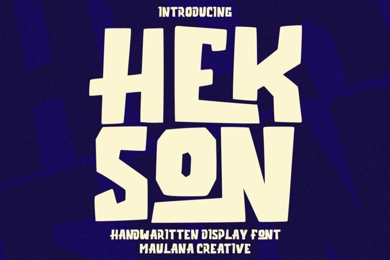 Hekson Handwritten Display Font – MasterBundles