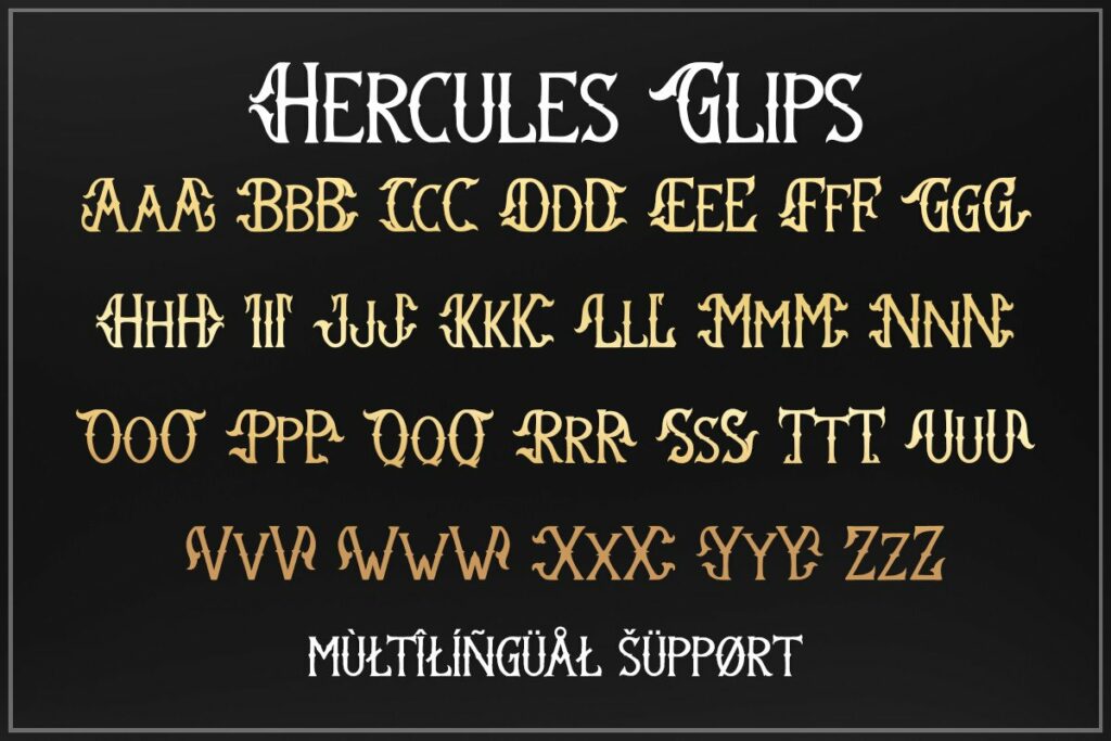 Hercules Black Letter – MasterBundles