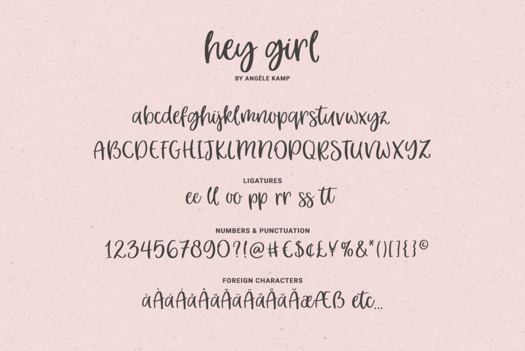 Hey Girl fun smooth brush font – MasterBundles