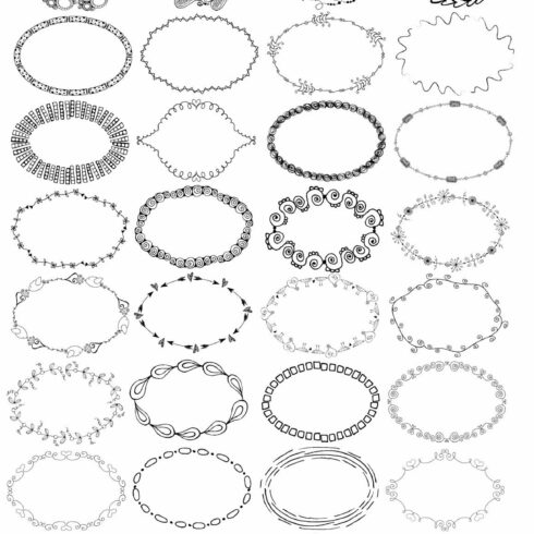 96 Doodle Oval Photoshop Brushes – MasterBundles