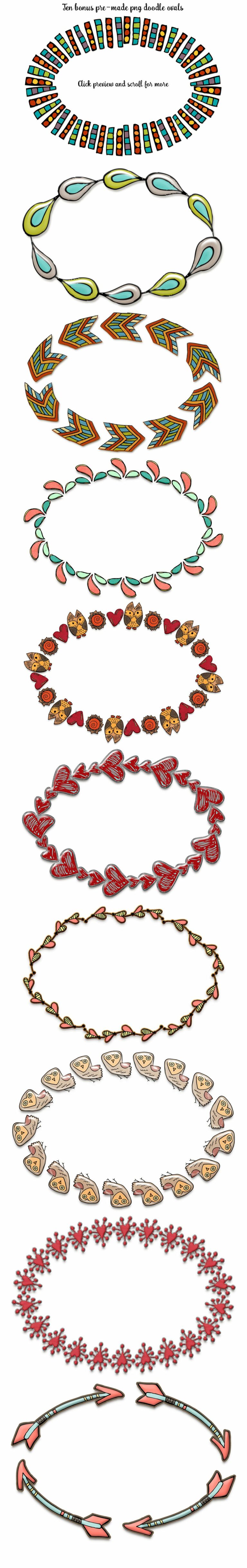 96 Doodle Oval Photoshop Brushes – MasterBundles