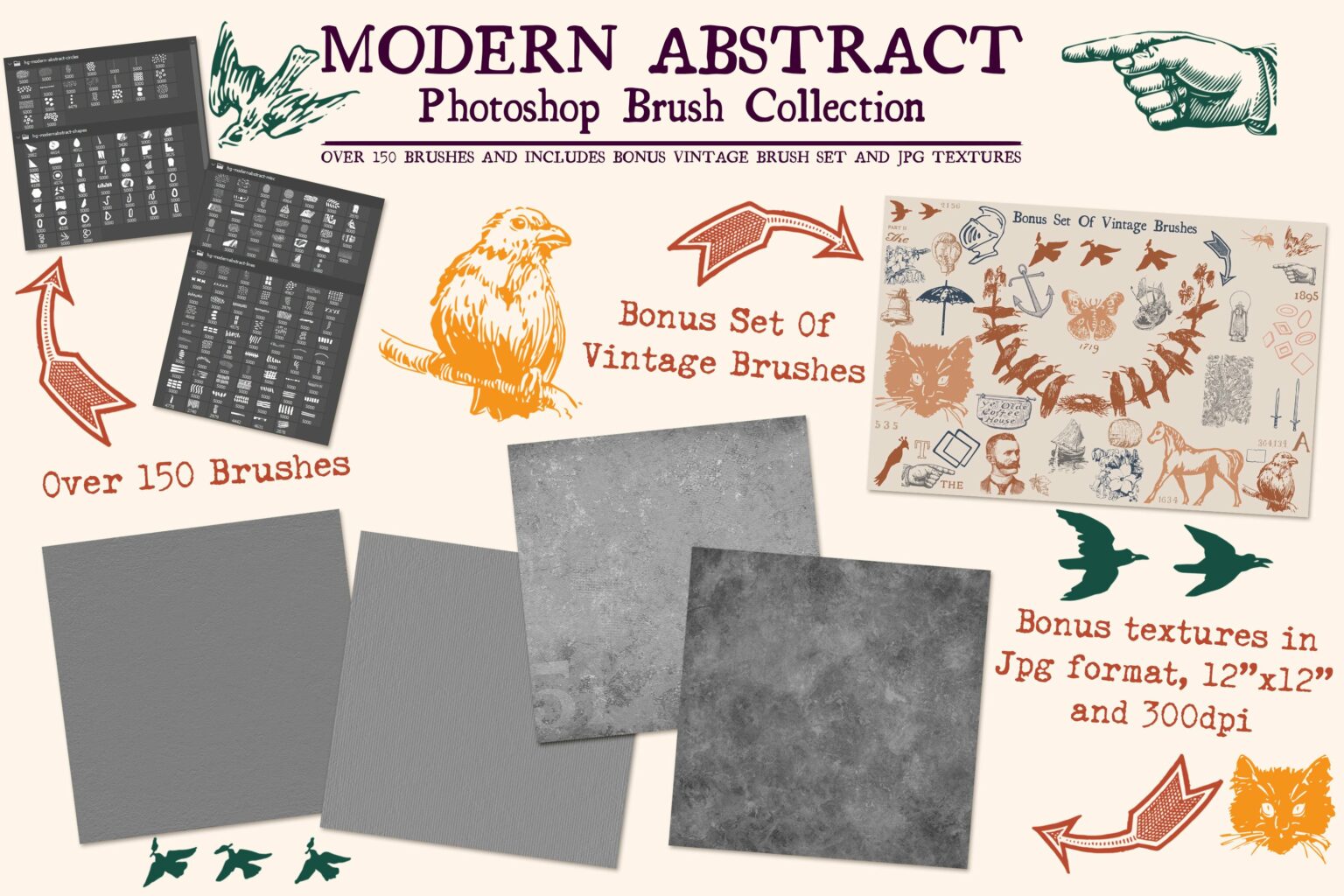 Abstract Photoshop Brushes – MasterBundles