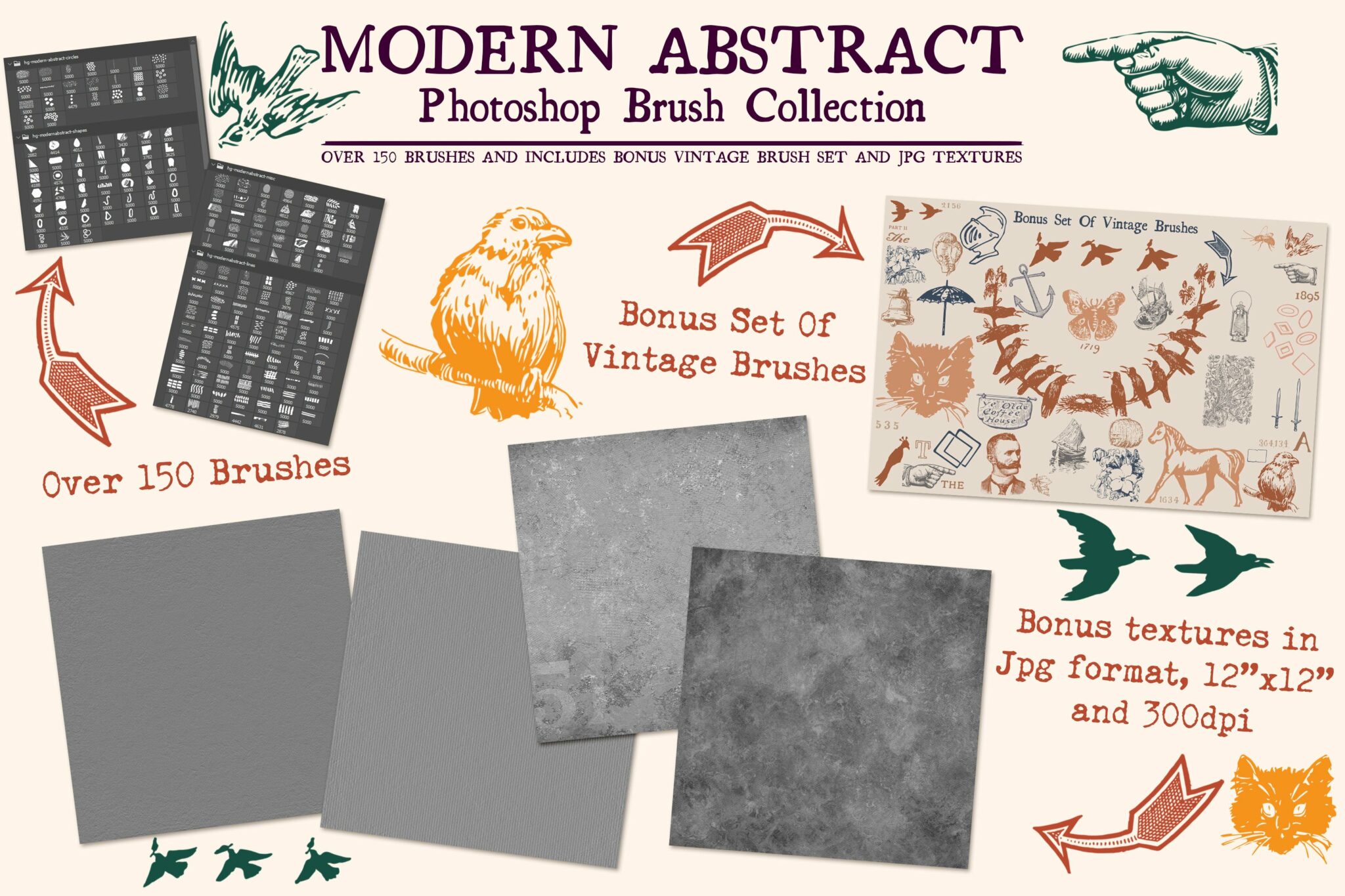 Abstract Photoshop Brushes – MasterBundles