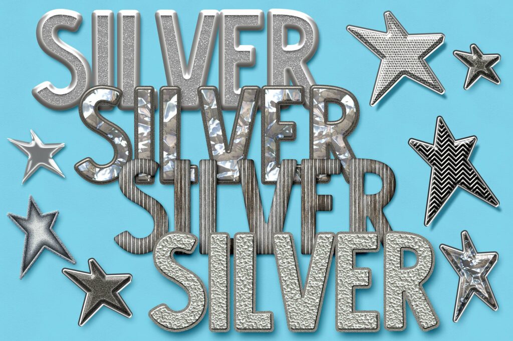 Silver Bling Photoshop Layer Styles – MasterBundles