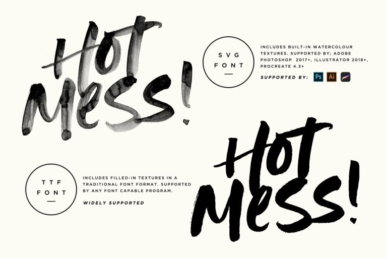 Hot Mess! SVG Font – MasterBundles