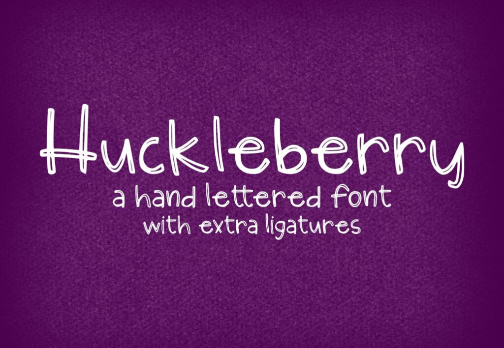 Huckleberry Hand-lettered Font – MasterBundles