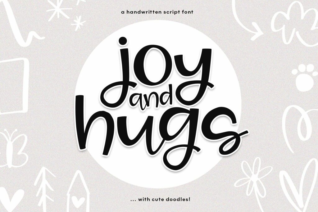 Joy & Hugs - Handwritten Script Font – MasterBundles