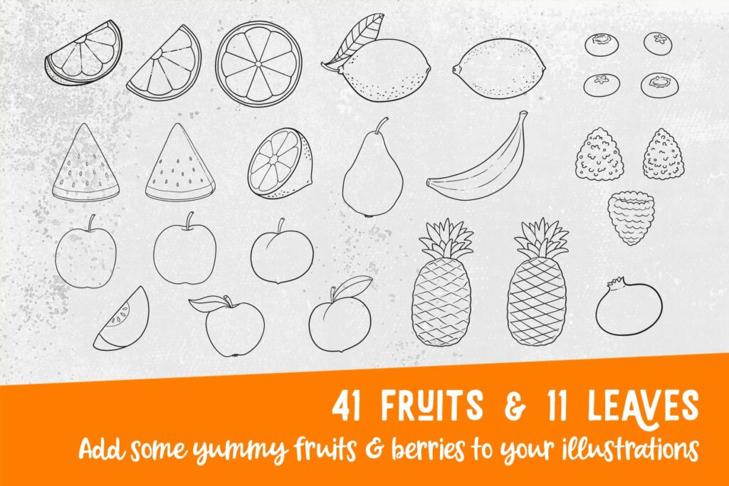 Procreate Icecream & Fruits Stamps – MasterBundles