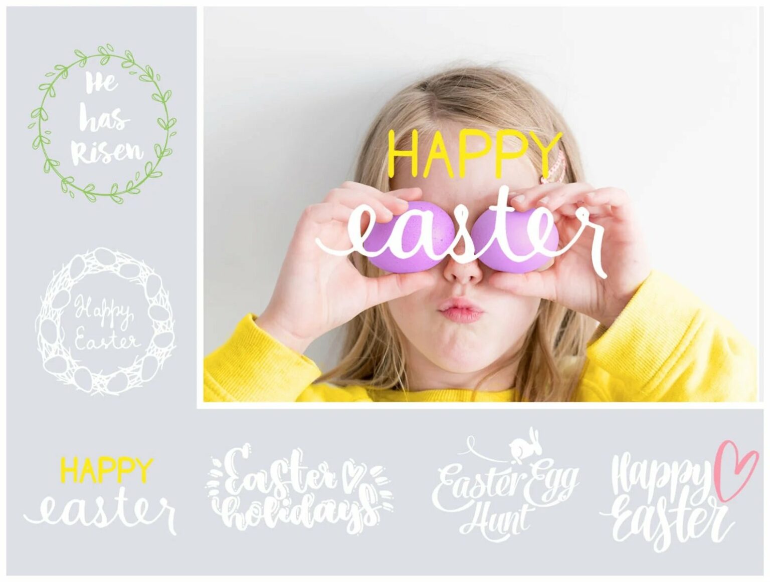 Easter BUNDLE PNG photoshop overlays – MasterBundles