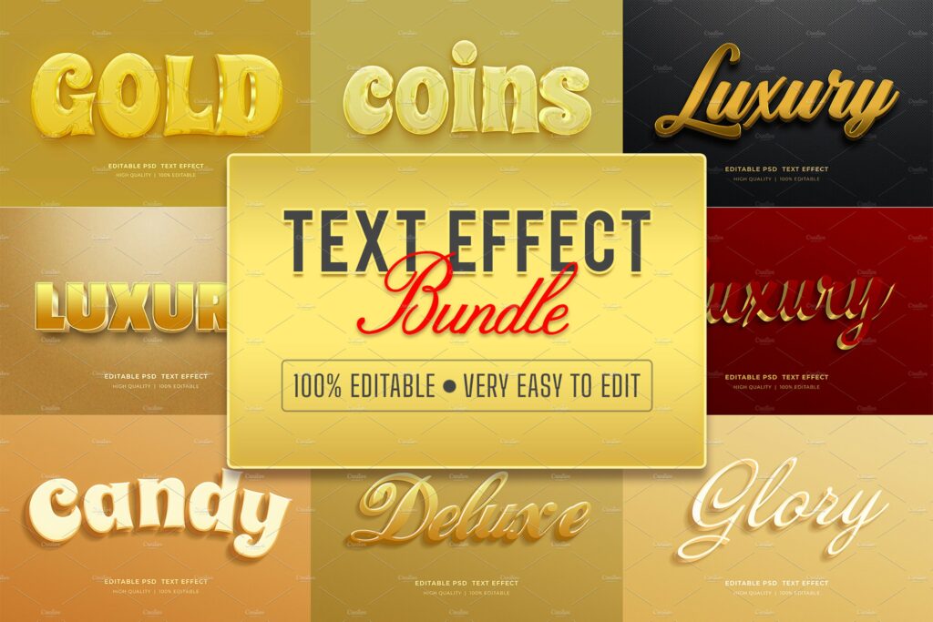 Editable 3D Text Style Effect Bundle – MasterBundles