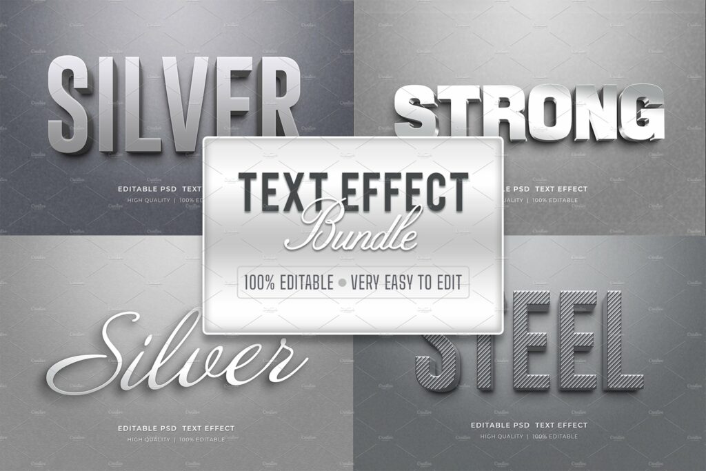 Editable 3D Text Style Effect Bundle – MasterBundles