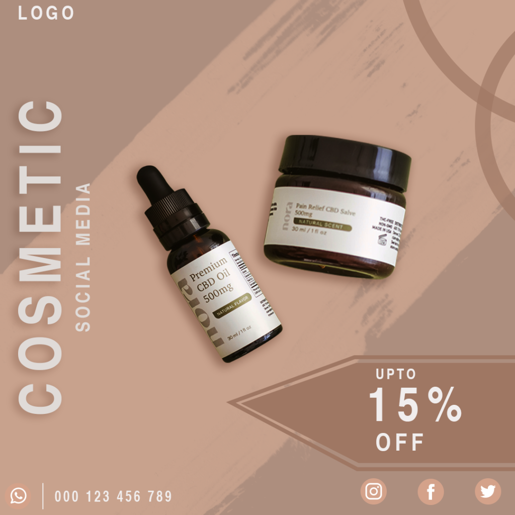 Fashion and beauty Instagram cosmetic social media post template ...