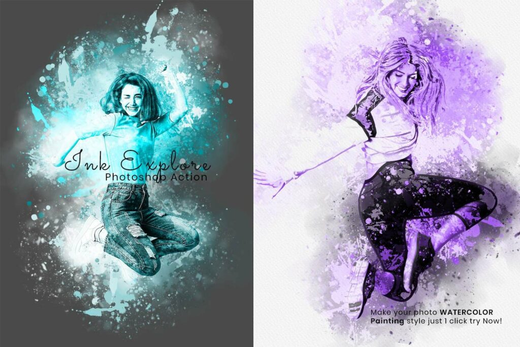 Ink Explore Photoshop Action – MasterBundles