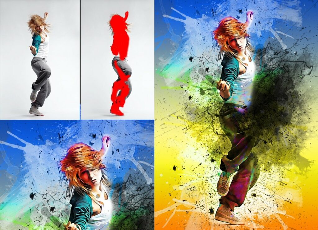 Ink Manipulation Photoshop Action 3 – MasterBundles