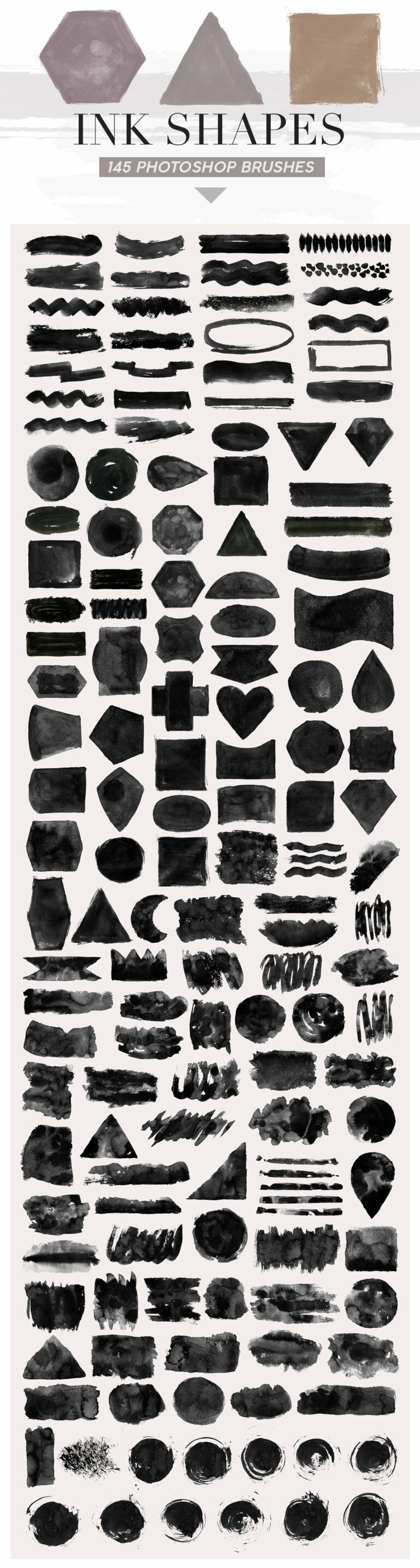 487 Ink Shapes Photoshop Brushes – MasterBundles