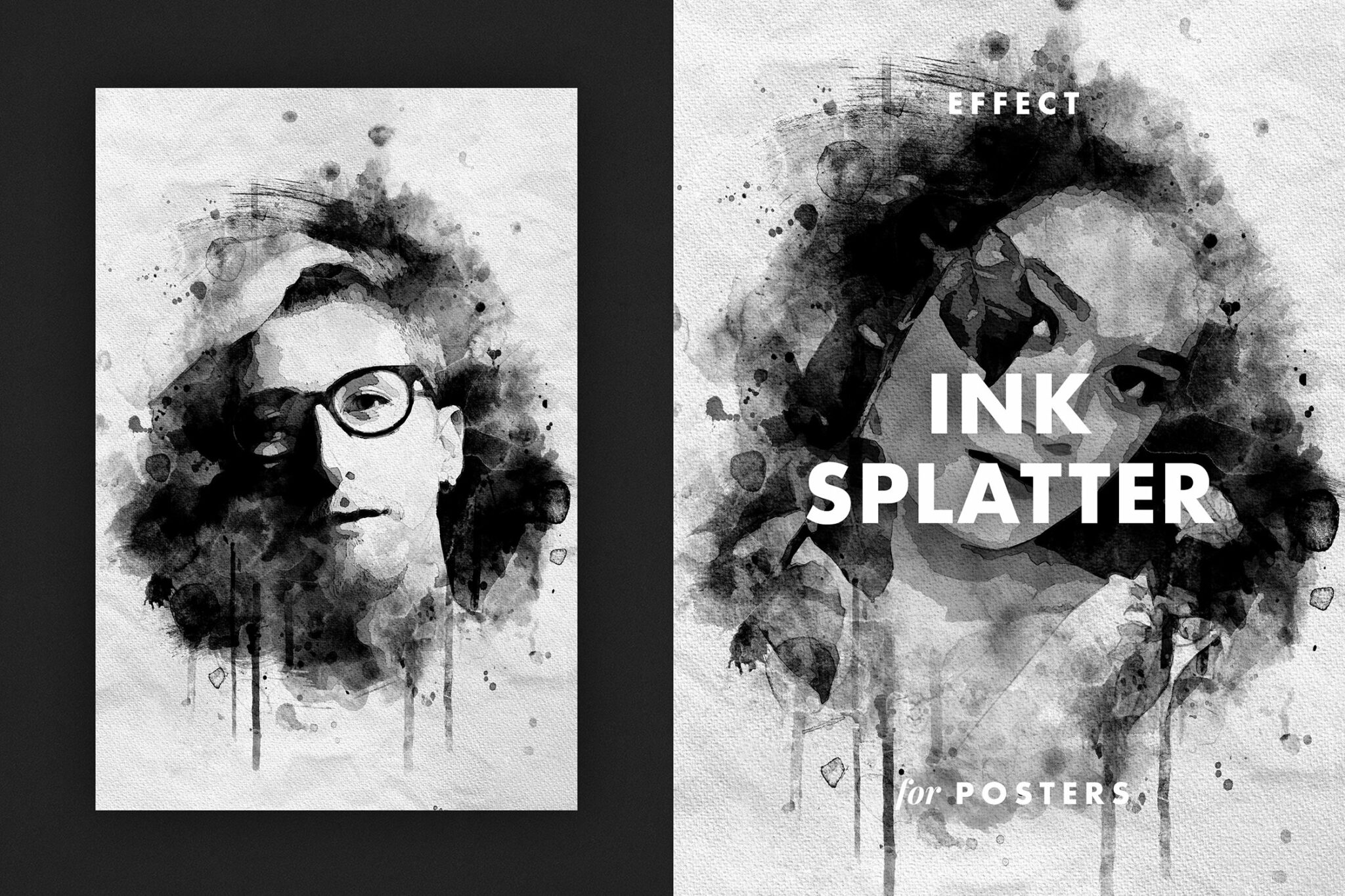 Ink Splatter Effect for Posters – MasterBundles