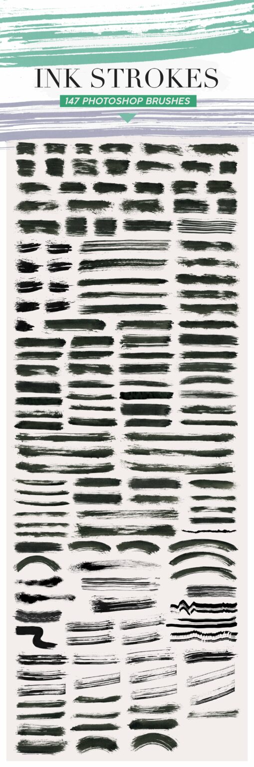 487 Ink Shapes Photoshop Brushes – MasterBundles