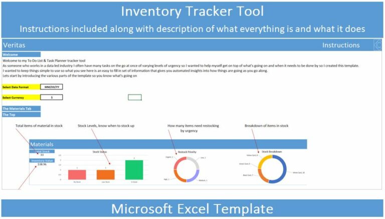 Inventory Tracker, Inventory Management Spreadsheet, Microsoft Excel ...