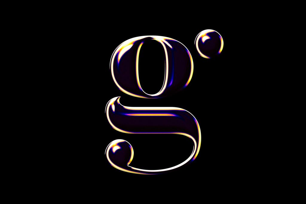 Iridescent Chrome Text Effect – MasterBundles