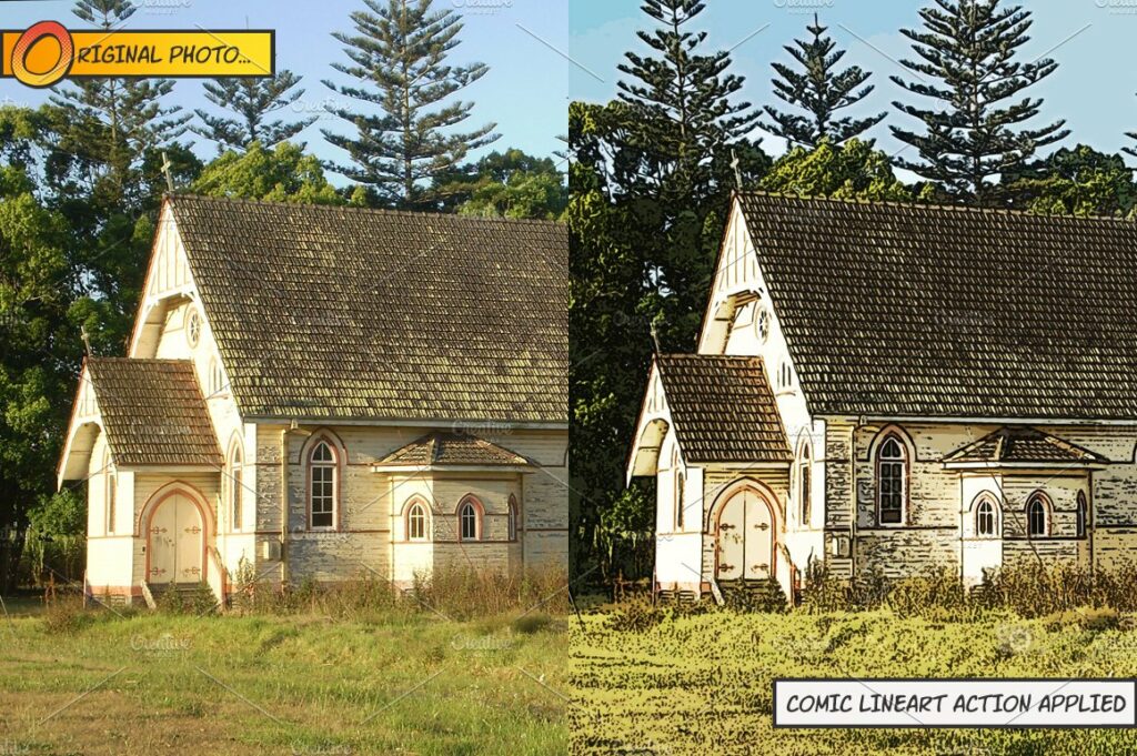 Comic LineArt Actions – MasterBundles