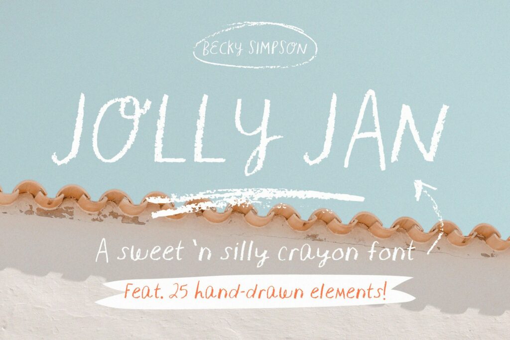 Jolly Jan • Crayon Handlettered Font – MasterBundles