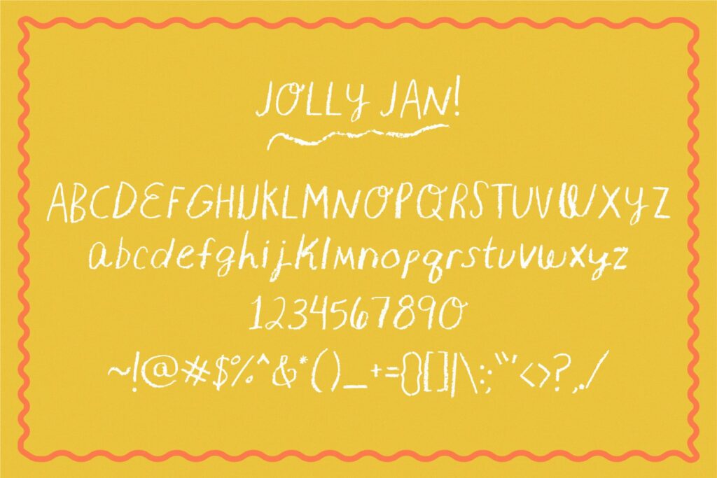 Jolly Jan • Crayon Handlettered Font – MasterBundles