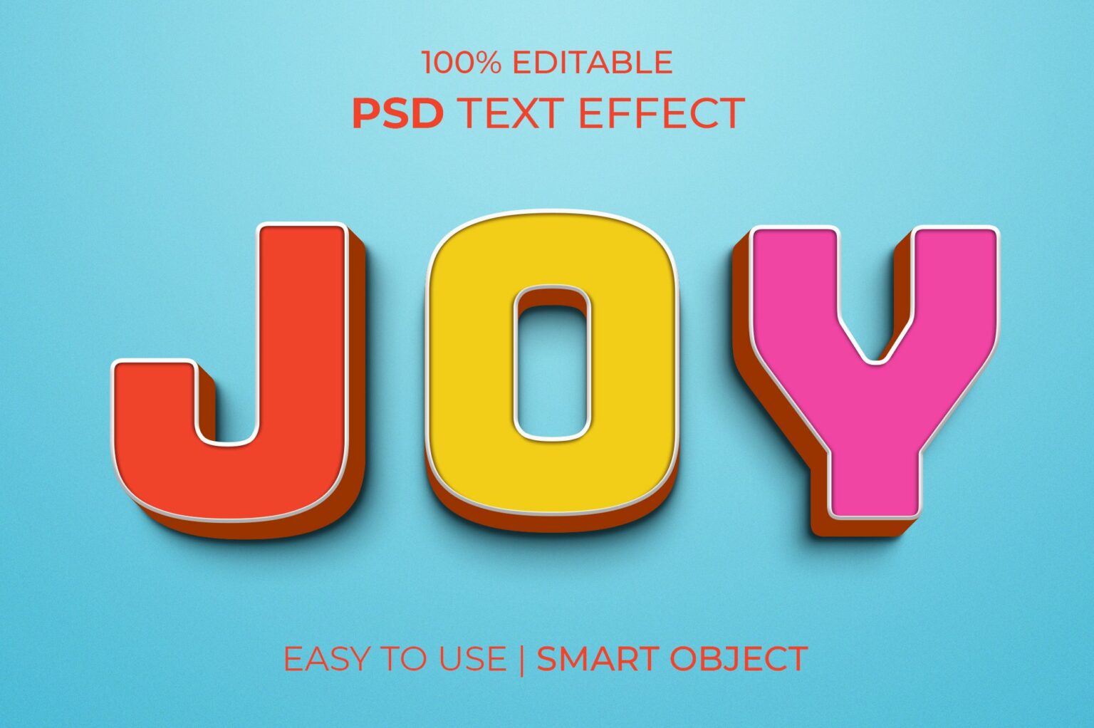 Joy 3D Text Effect Style – MasterBundles