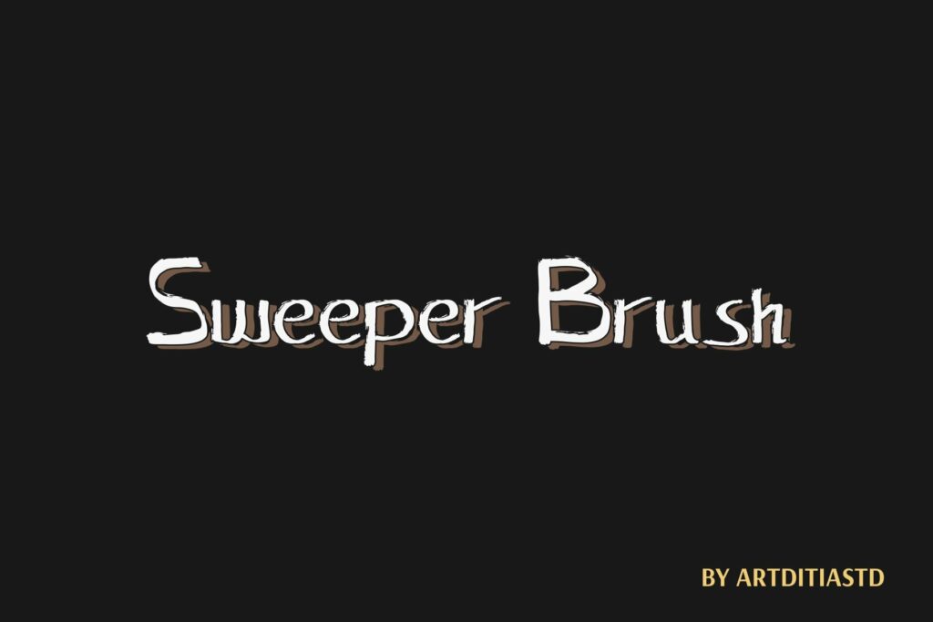 sweeper brush font – MasterBundles