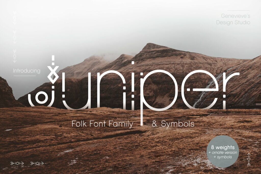 Juniper - Folk Font Family + Symbols – MasterBundles