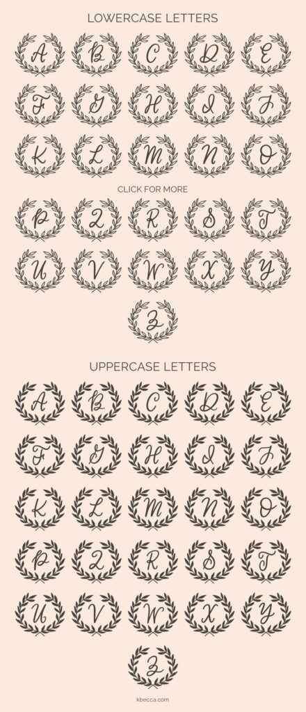 Wreath Monograms Dingbat Font – MasterBundles