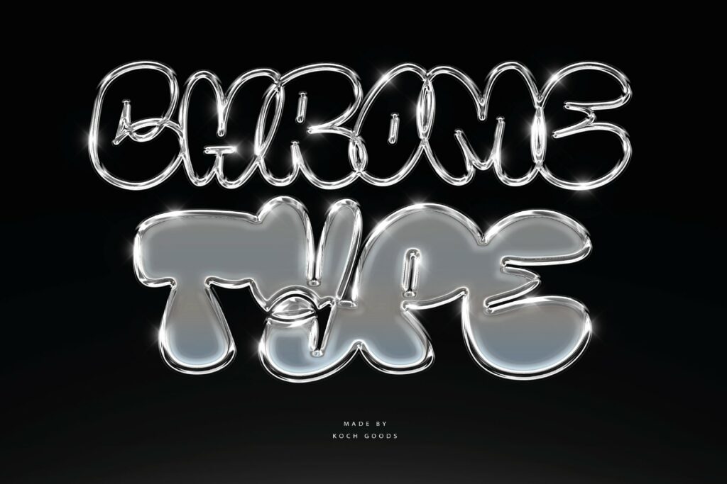 KG Chrome Outline Text Effect – MasterBundles
