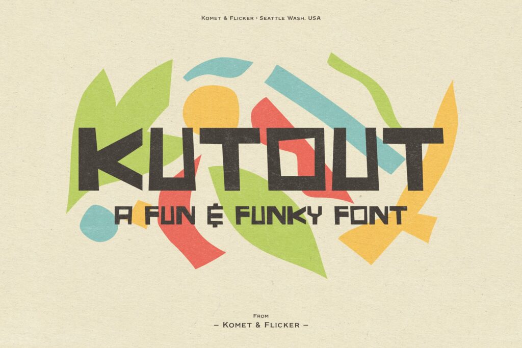 KutOut - A Fun Display Font – MasterBundles