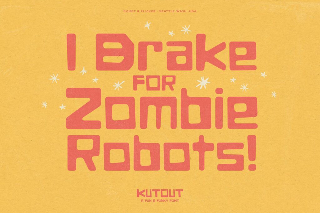KutOut - A Fun Display Font – MasterBundles