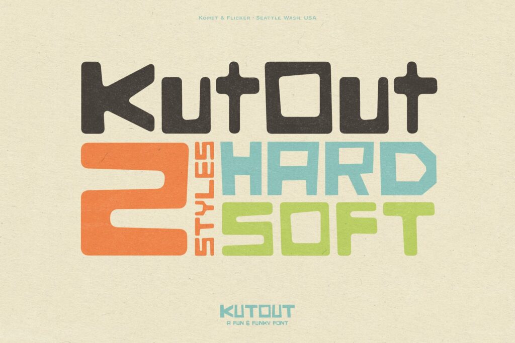 KutOut - A Fun Display Font – MasterBundles