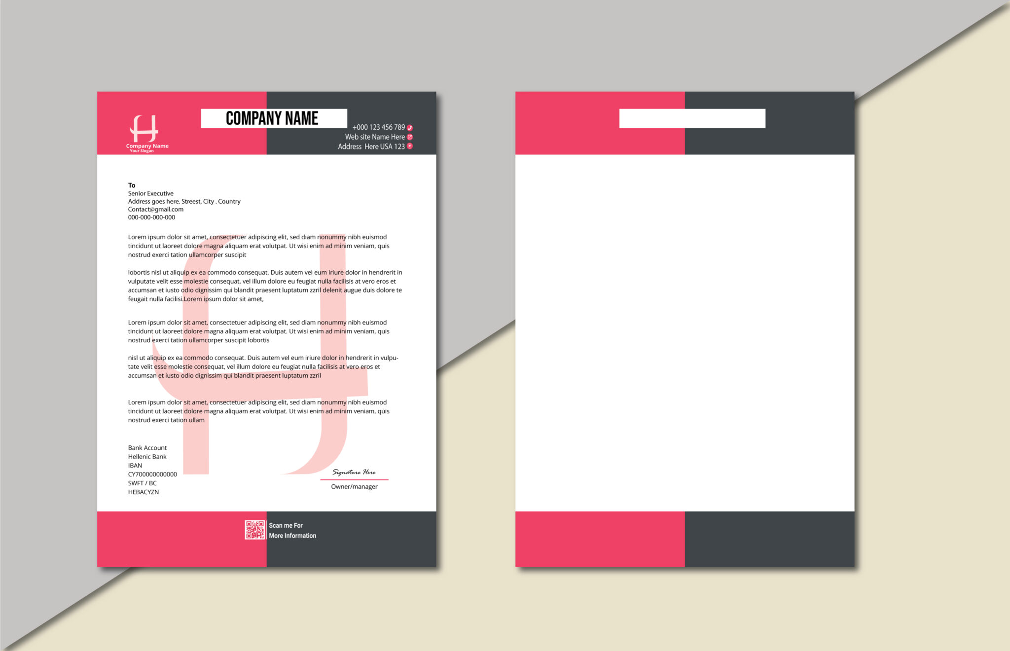 2 Corporate letterhead Template Bundles Design - MasterBundles