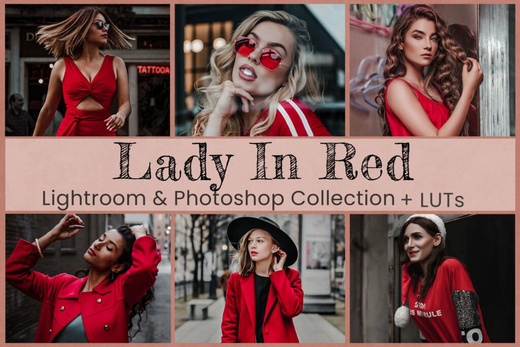 Lady In Red Photoshop Actions Preset – MasterBundles