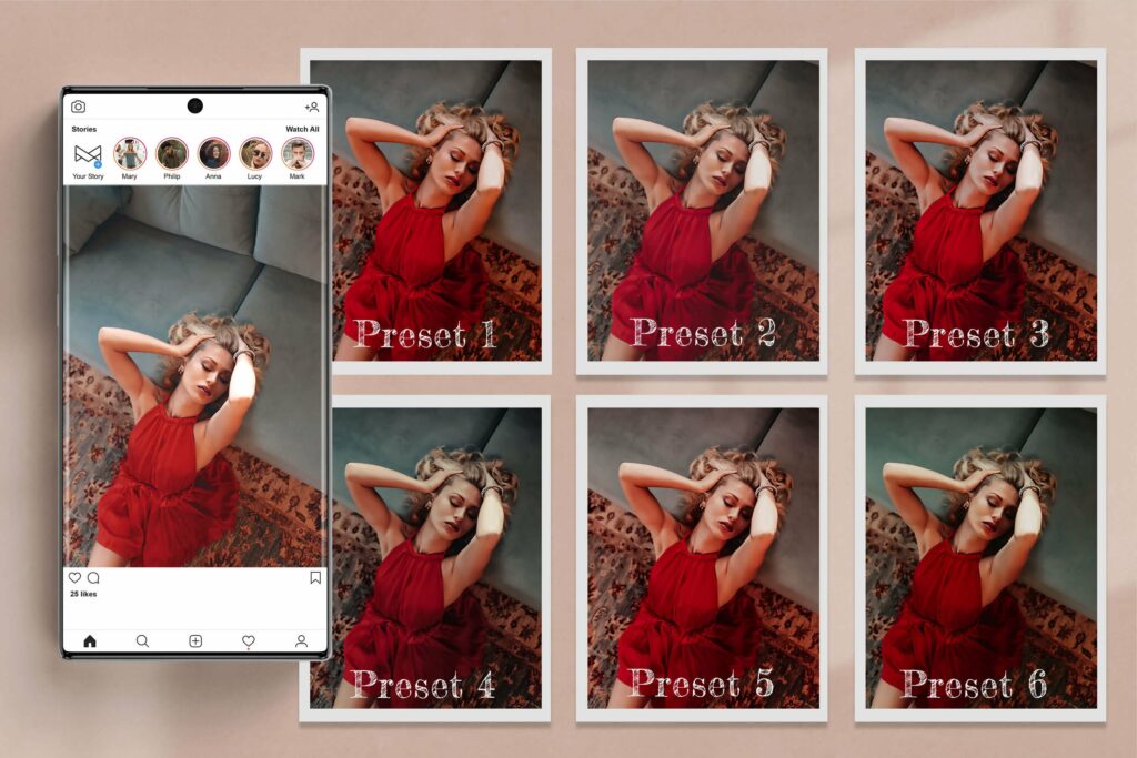 Lady In Red Photoshop Actions Preset – MasterBundles